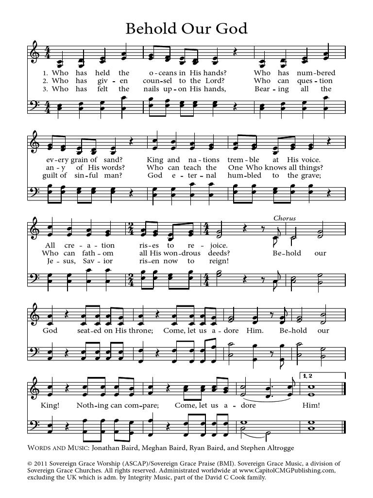 Behold Our God-Hymn | PDF