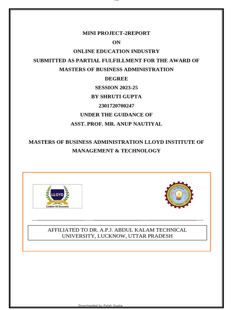 Sample of project mba | PDF | Cost Of Living | Educational Technology