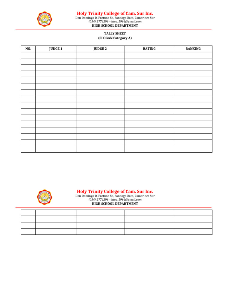 Un Tally Sheet | PDF