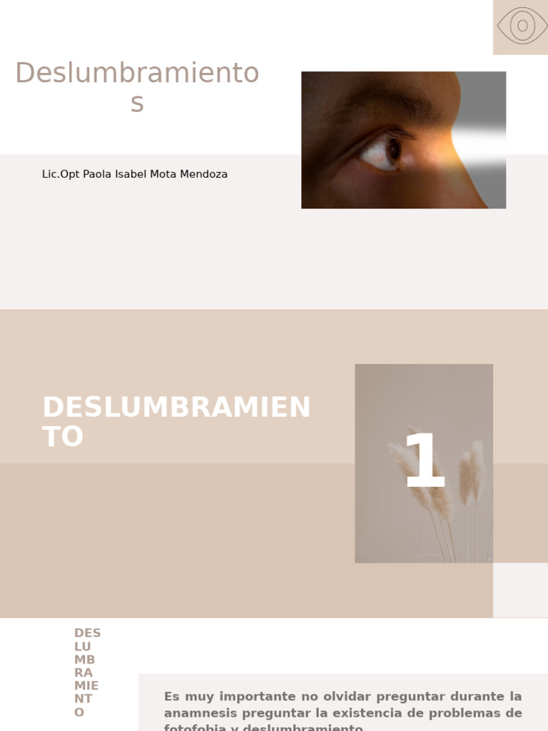 Tipos y Efectos del Deslumbramiento Visual | PDF | Ojo humano ...