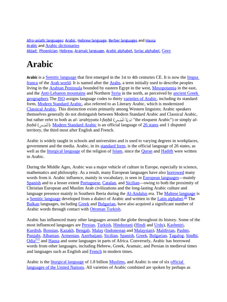 Arabic alphabet | PDF | Arabic | Languages