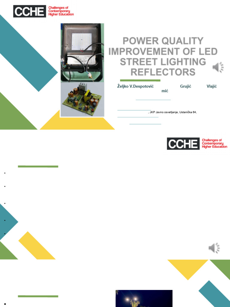 Power Quality Improvement of Led Street Ligtting -1 | PDF | Rectifier | Lighting