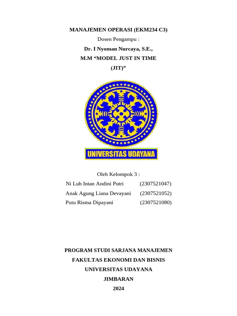 KELOMPOK 3_JUST IN TIME | PDF