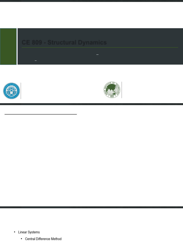 CE 809 Lecture 11 Step by Step Direct Integration MDF Systems | PDF ...