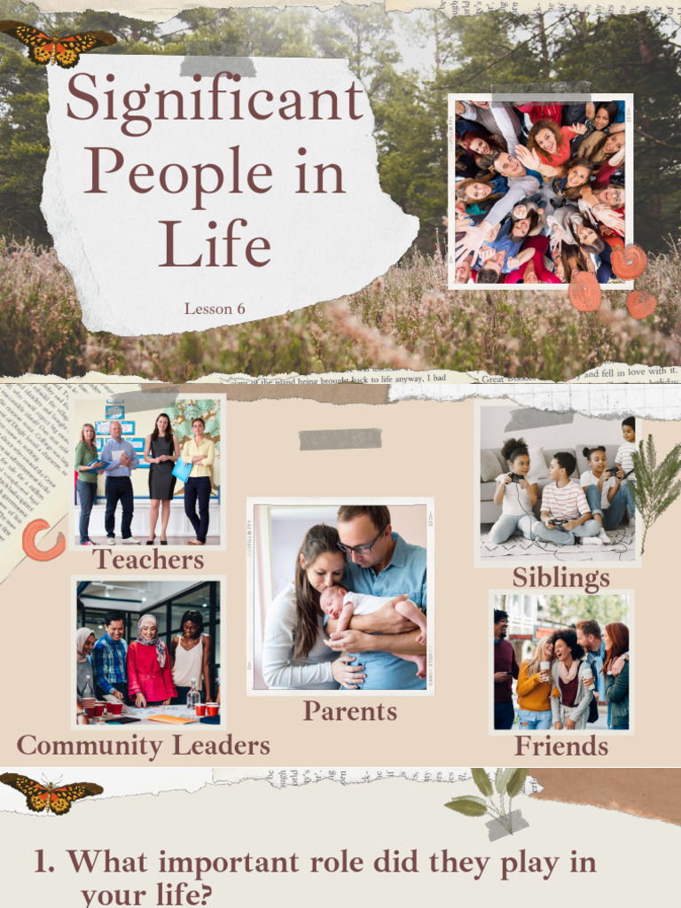 Lesson. Significant People | PDF | Sibling | Friendship