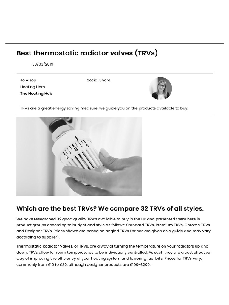 Best Thermostatic Radiator Valves (TRVS) - A Buyer's Guide - 115552 ...