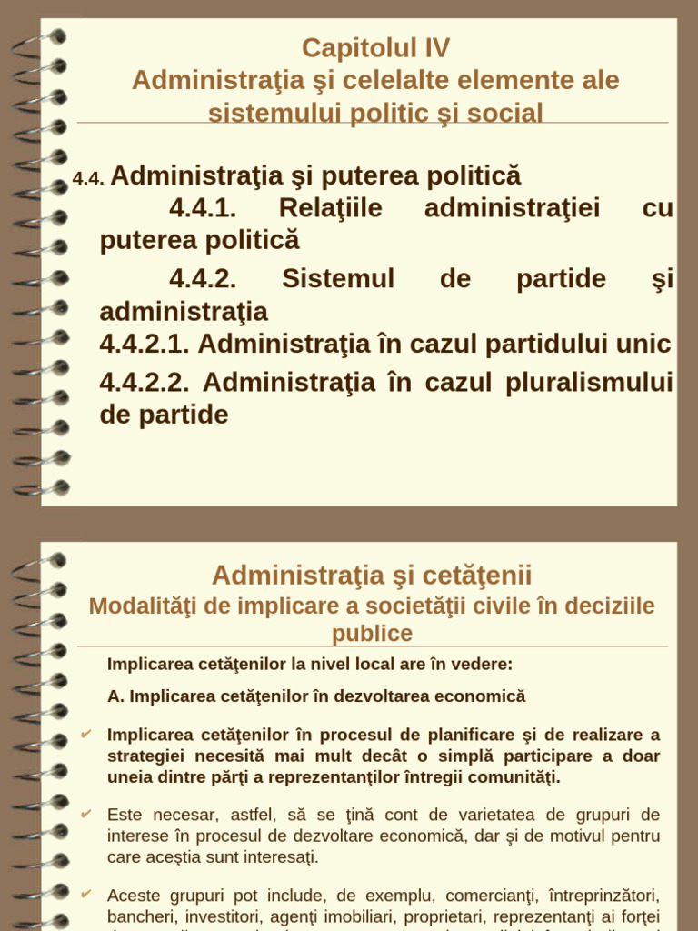 Curs 8 TSA 2021 Modificat Adm Si Puterea Politica | PDF