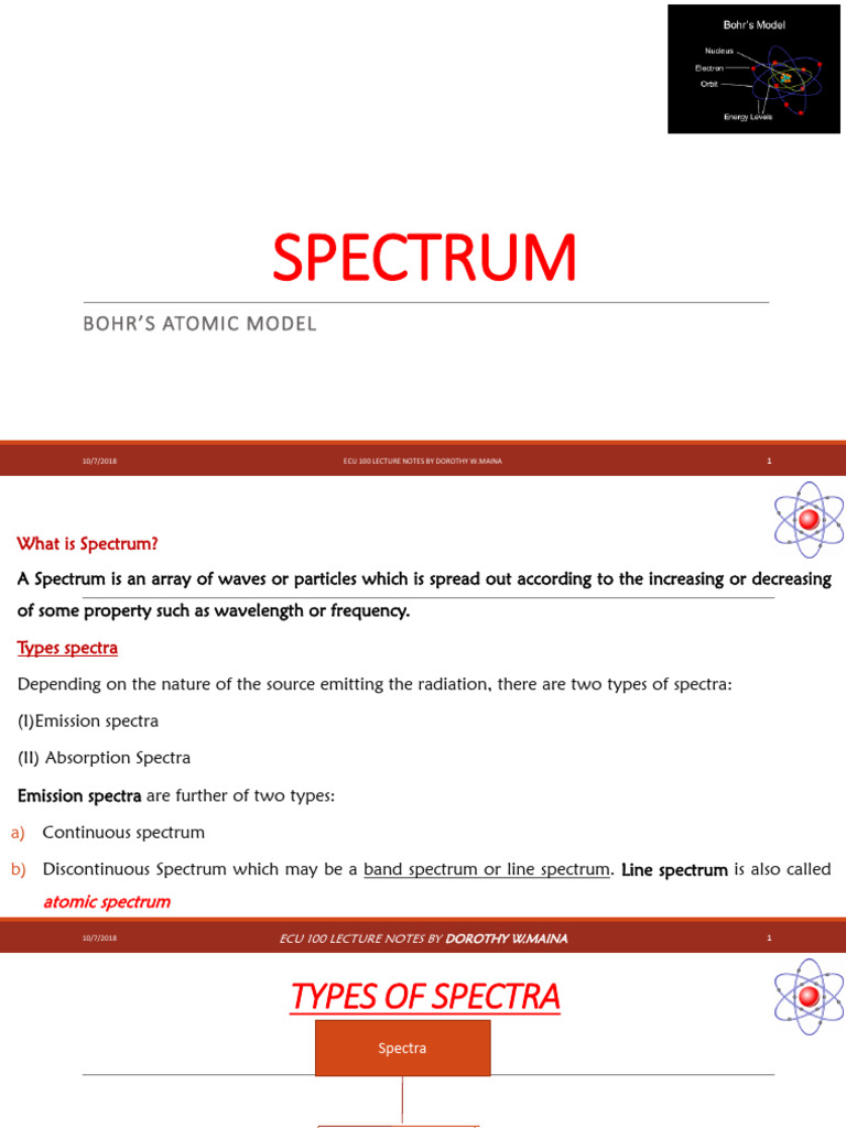 ECU 100 SPECTRUM 2 | PDF | Emission Spectrum | Photoelectric Effect
