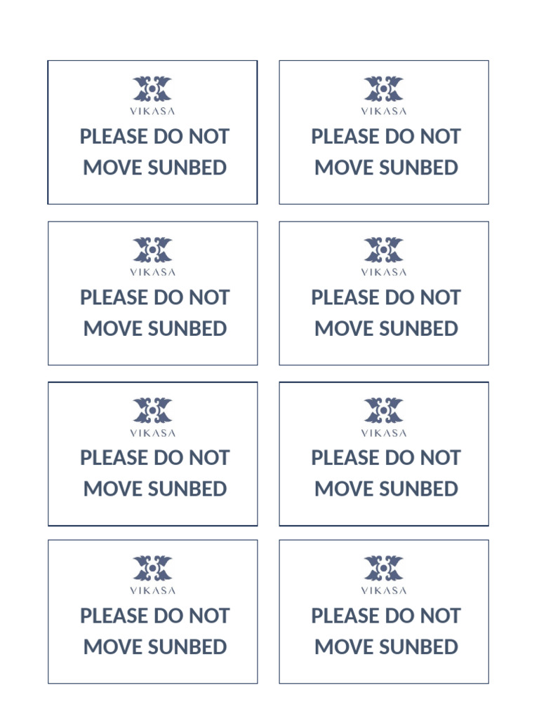 Please Do Not Move Sunbed Sign | PDF | Language Arts & Discipline | Art