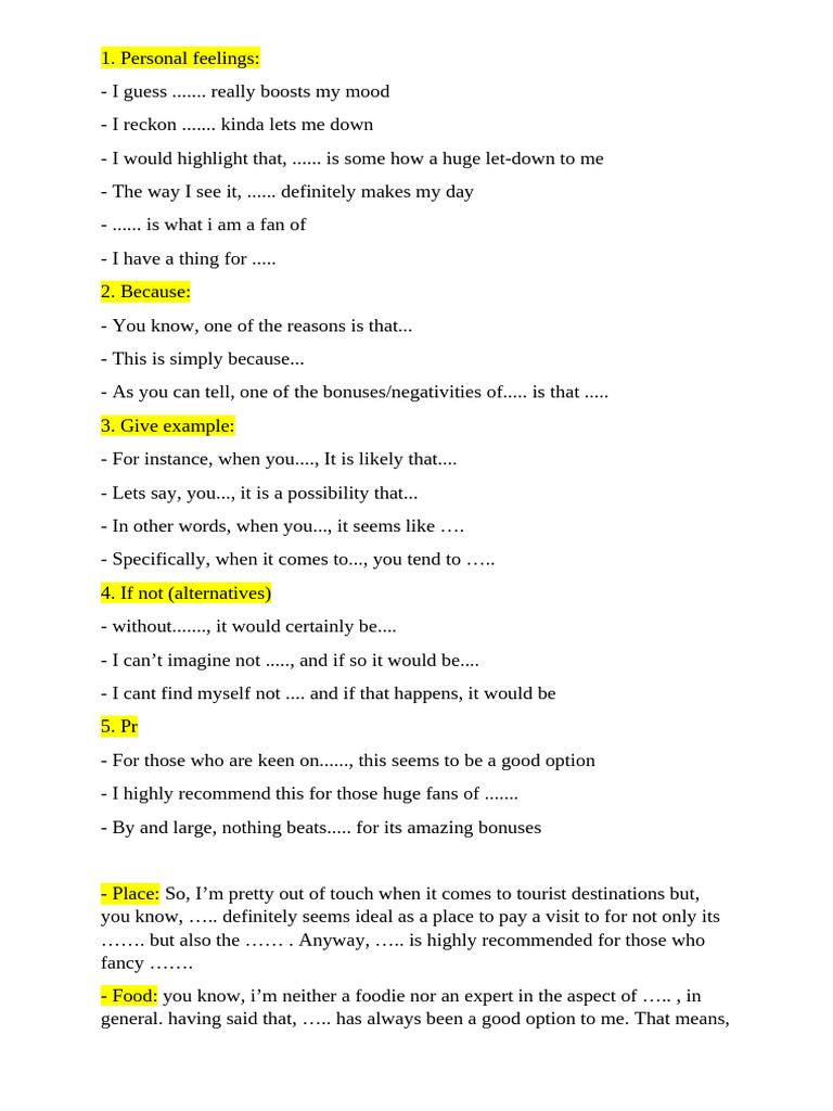 Personal Reflections and Recommendations | PDF | Language Arts ...