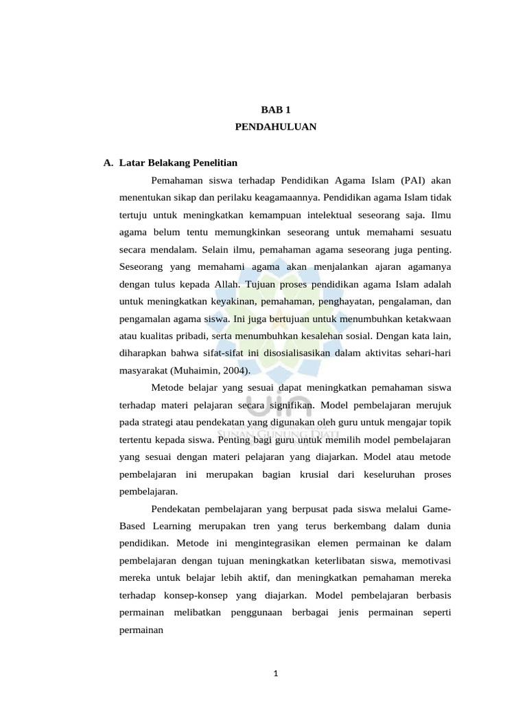 Contoh BAB 1 Kuantitatif | PDF | Karier & Perkembangan | Ilmu Sosial