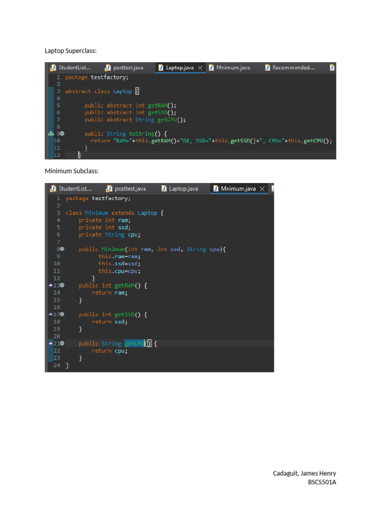 04labexer1-appdev | PDF | Inheritance (Object Oriented Programming) | Software Engineering
