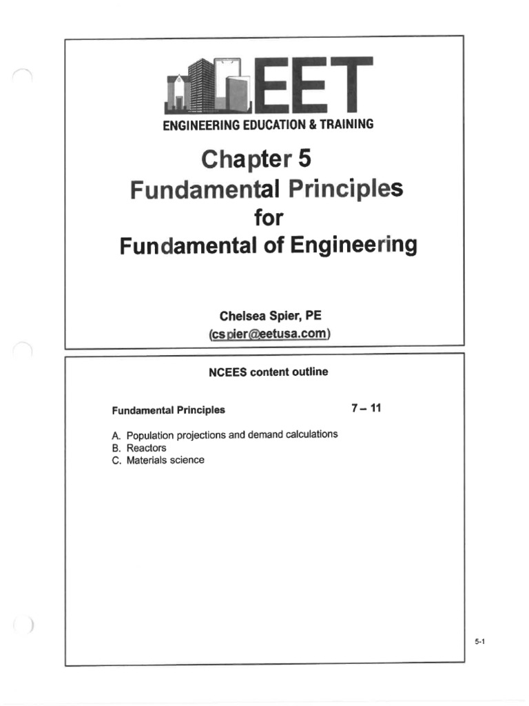 Chapter 5 FE - Fundamental Principles For Fundamental Engineers | PDF