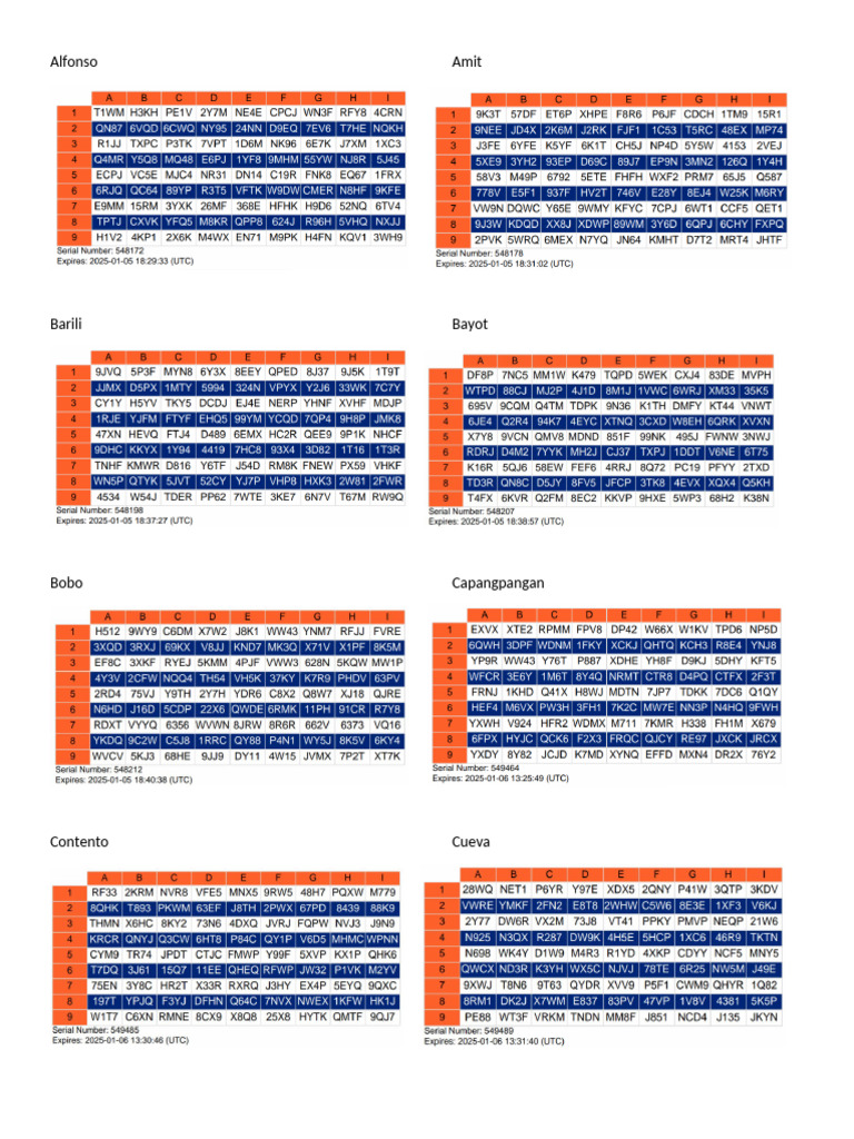 Grid Cards 13D | PDF