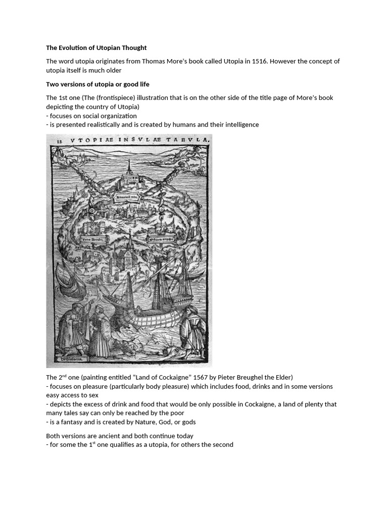 The Evolution of Utopian Thought | PDF | Utopia