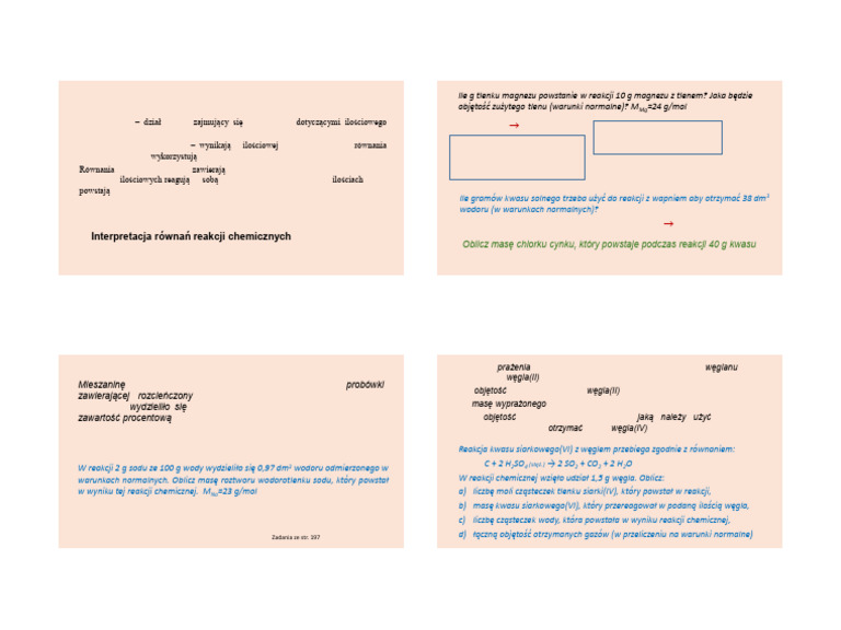 Obliczenia Stechiometryczne | PDF