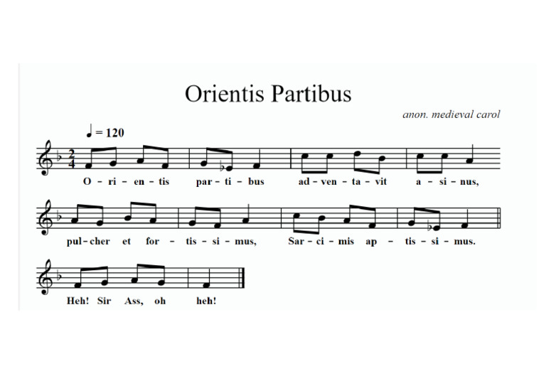 Spartito Orientis Partibus - in FaM | PDF