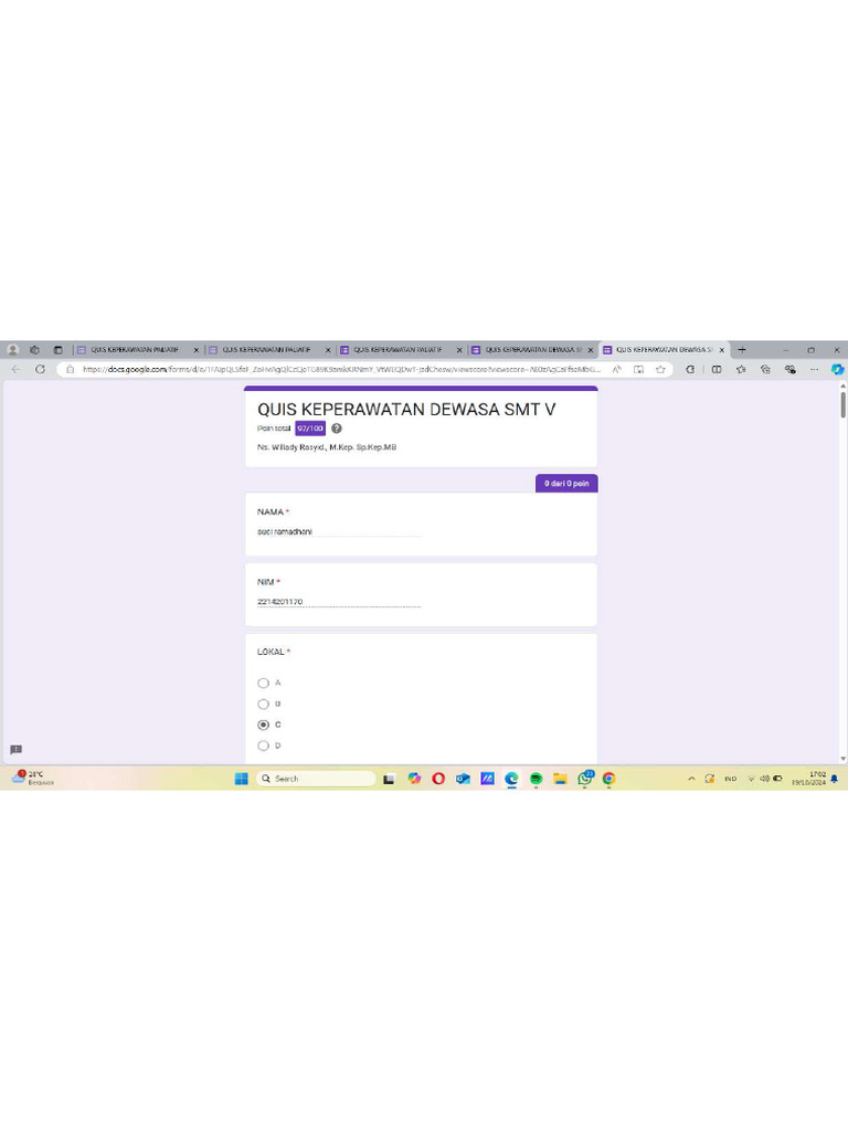 Quis Kep Dewasa Pak Wil | PDF
