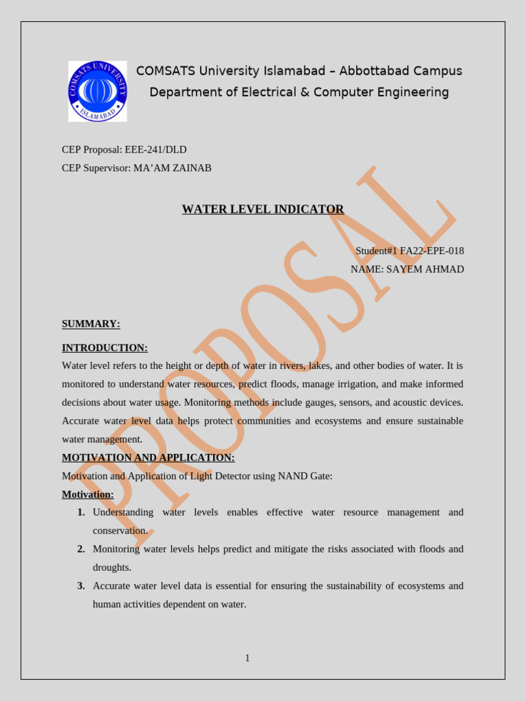 Water Level Indicator | PDF | Natural Environment | Physical Geography