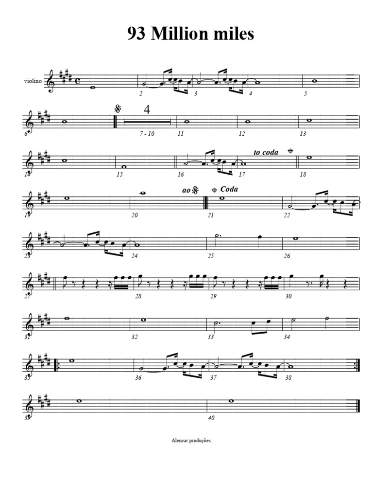 93 Million Miles E-Violino | PDF