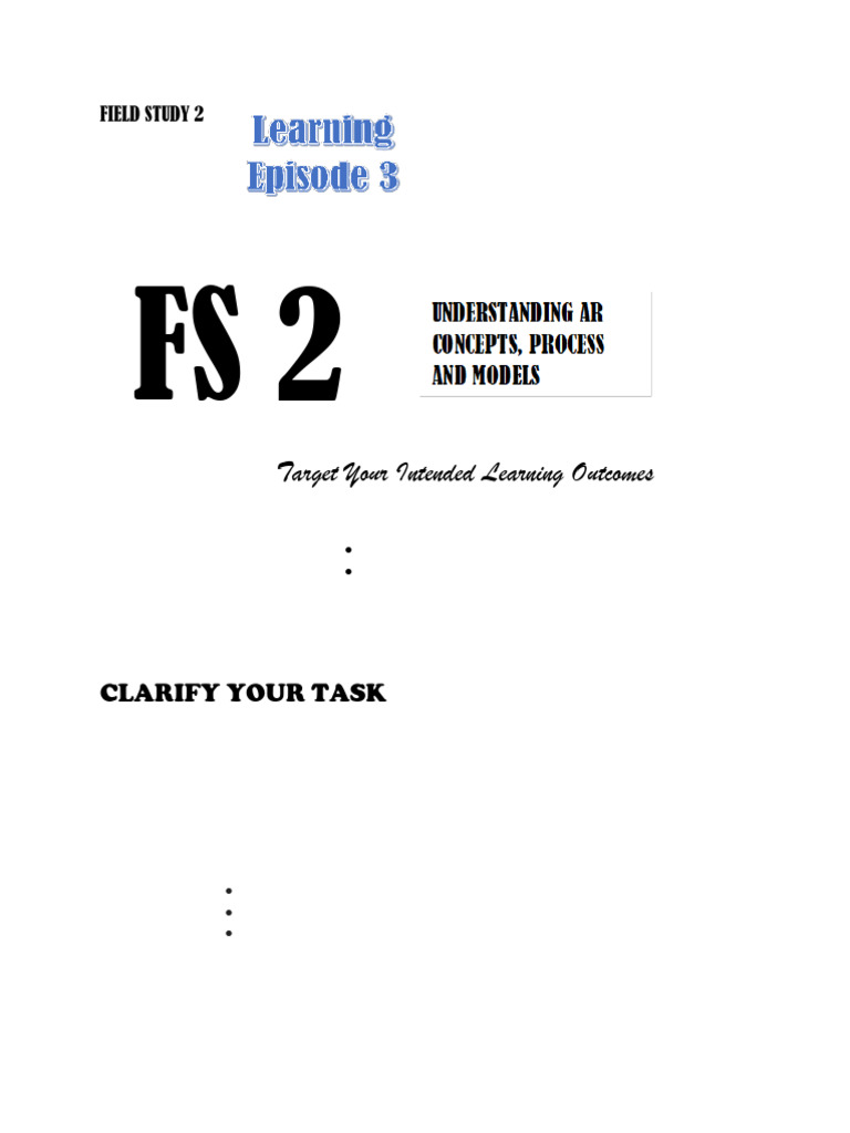 FS 2 - Episode 3 | PDF | Action Research | Learning