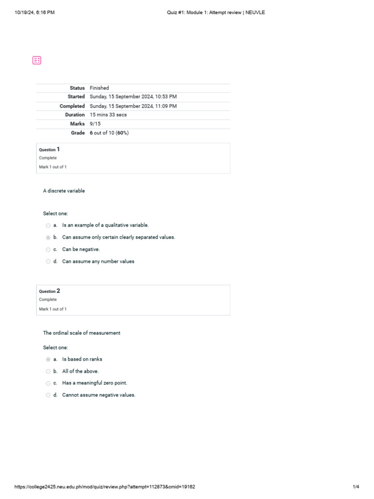 Statistical Analysis - Q1.1 | PDF | Level Of Measurement | Categorical Variable