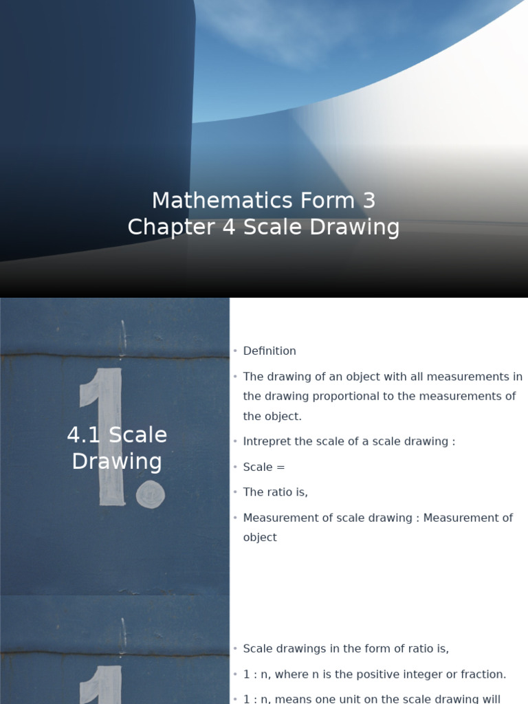 Scale Drawing in Mathematics Form 3 | PDF | Science & Mathematics