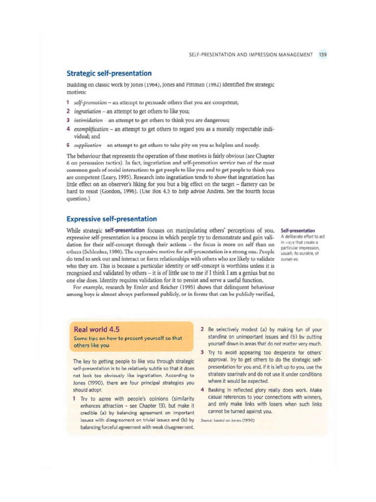 self-presentation | PDF | Human Communication | Cognition