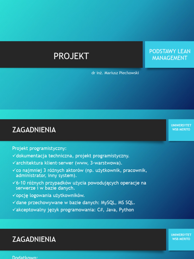 Programowanie Zaawansowane | PDF