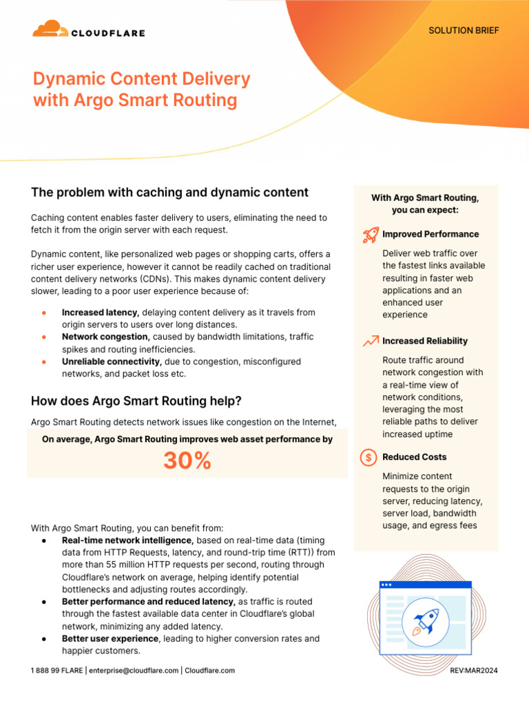 Argo Smart Routing Solution Brief | PDF | Routing | Computer Network