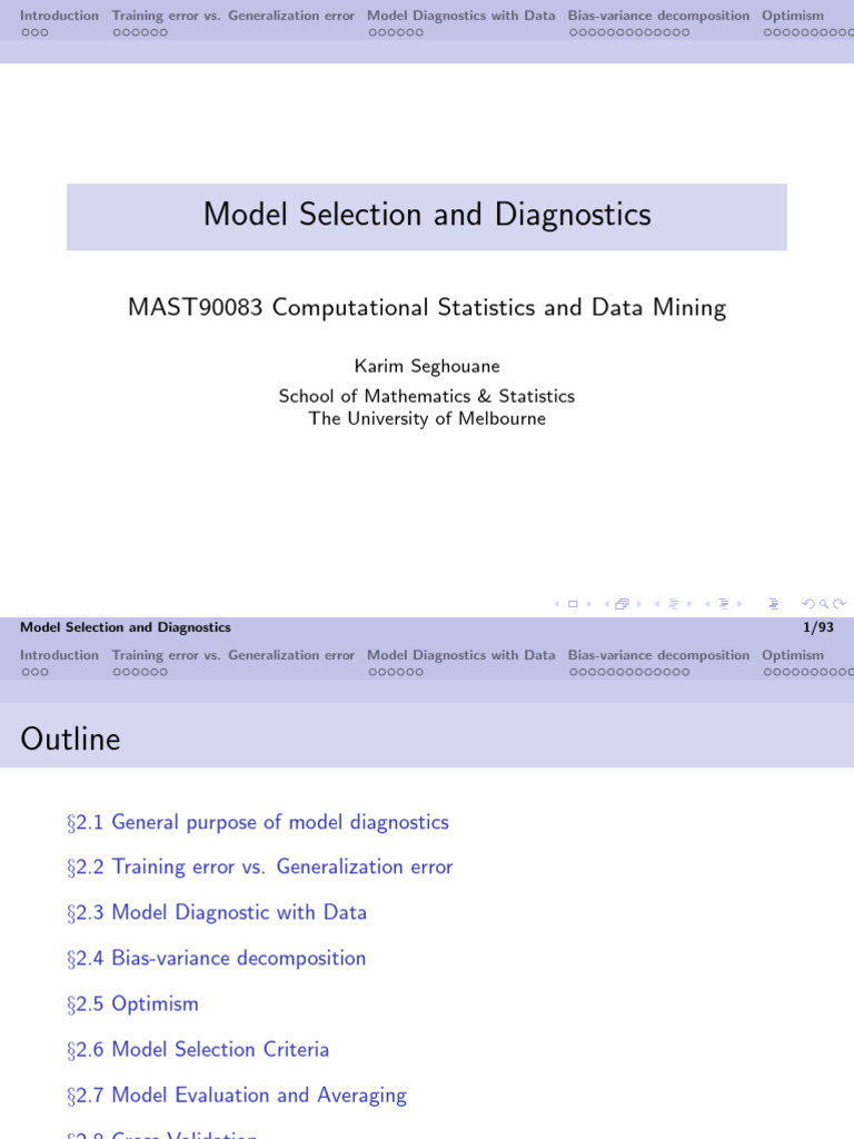 L3_Model_Selection_Diagnostics | PDF | Errors And Residuals | Dependent ... L3_Model_Selection_Diagnostics | PDF | Errors And Residuals | Dependent ...