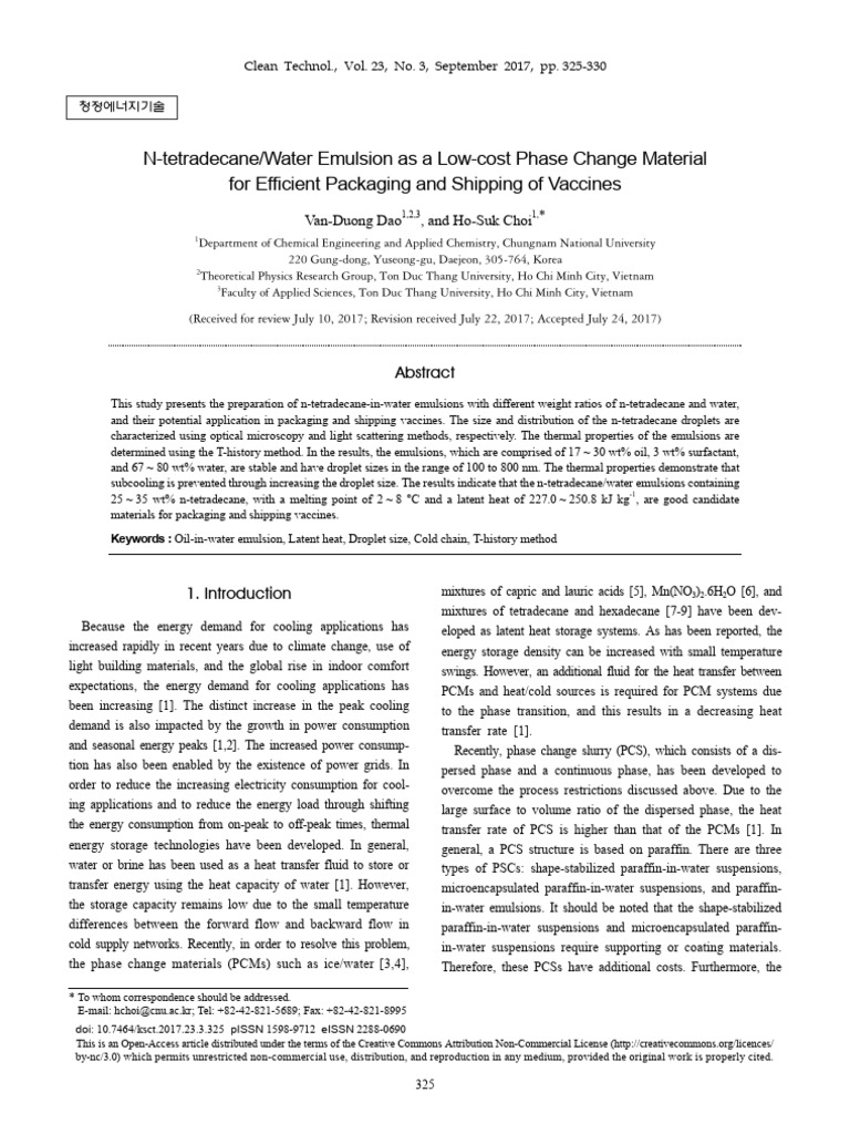 Journal KSCT 23-3 298810863 | PDF | Emulsion | Physical Chemistry