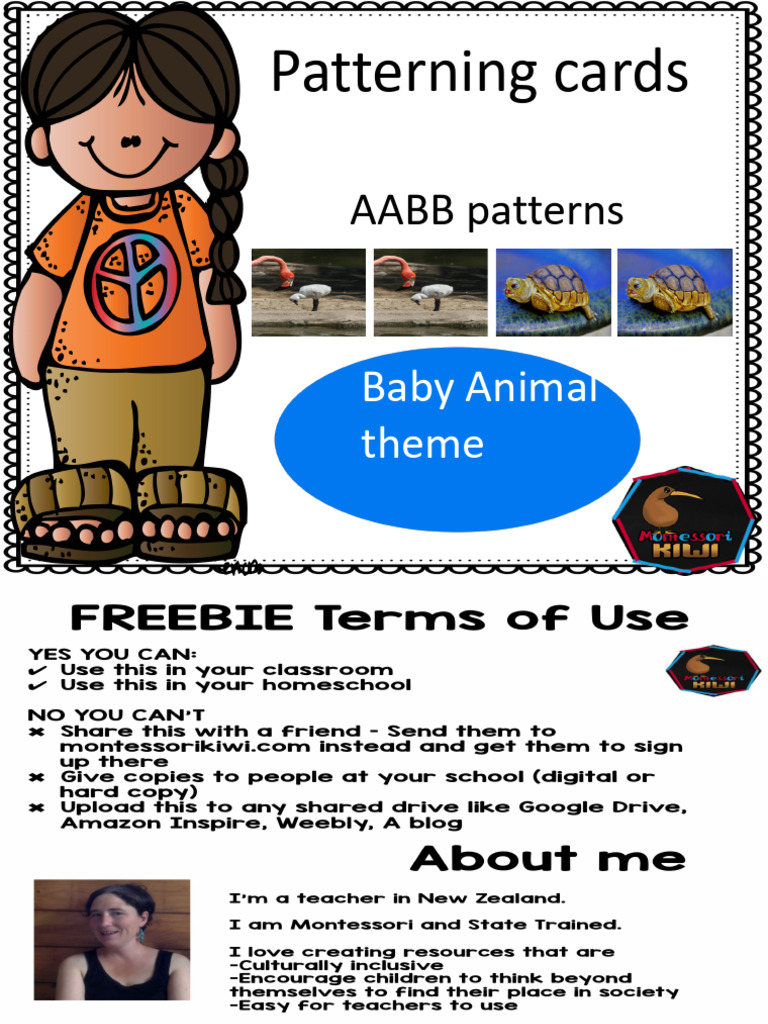 Baby Animal Patterns Aabb | PDF