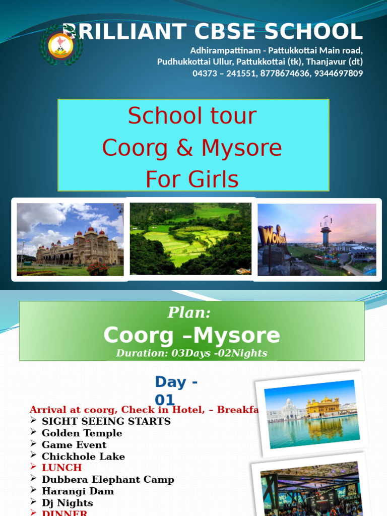 Brilliant Cbse School Tour | PDF