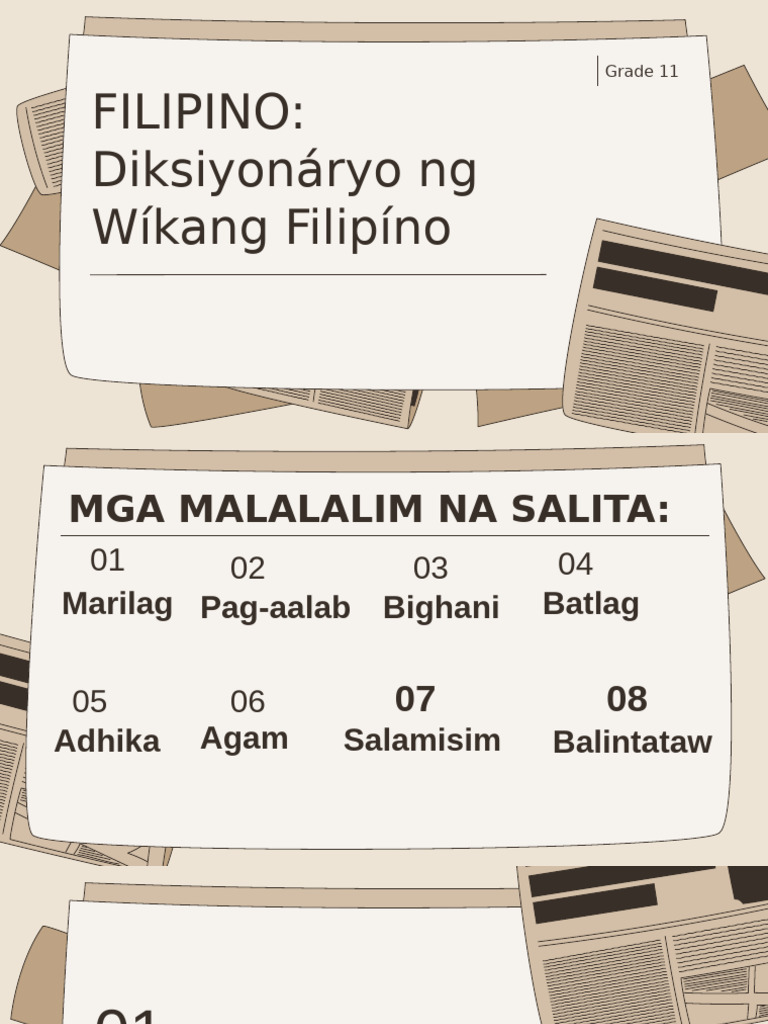 FILIPINO Diksyunaryo | PDF
