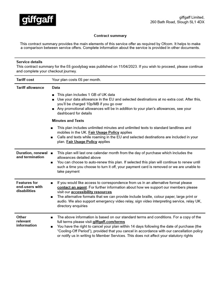 Product Bd052 Contract Summary | PDF