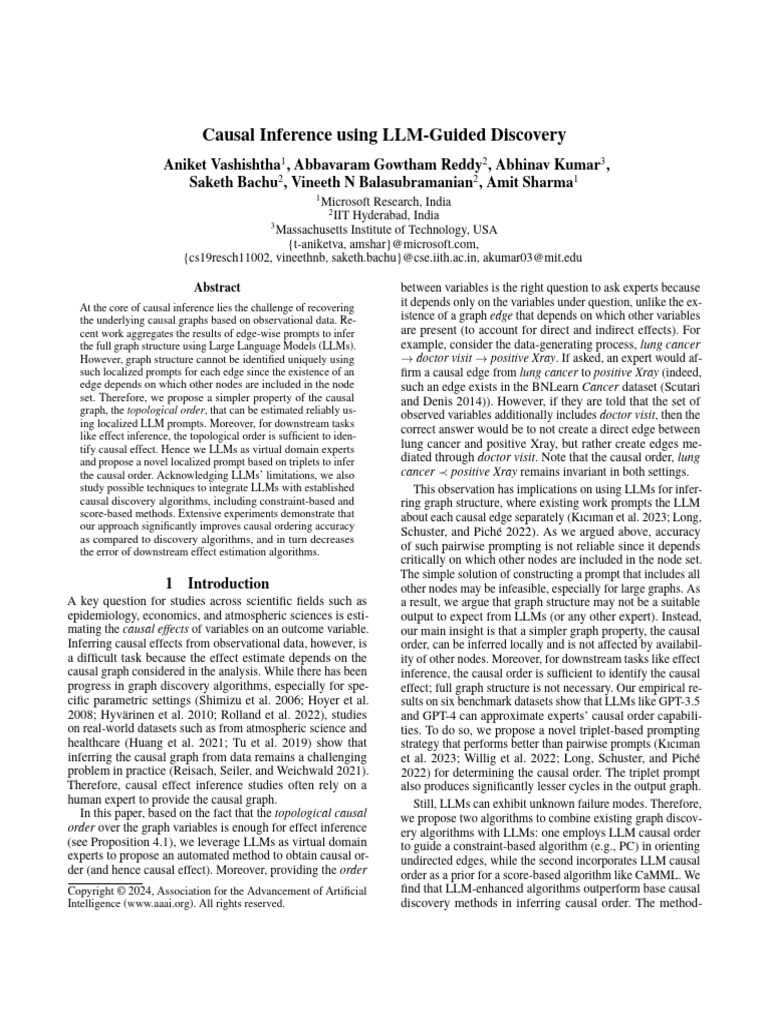 Causal Inference Using LLM-Guided Discovery | PDF | Causality | Graph ...