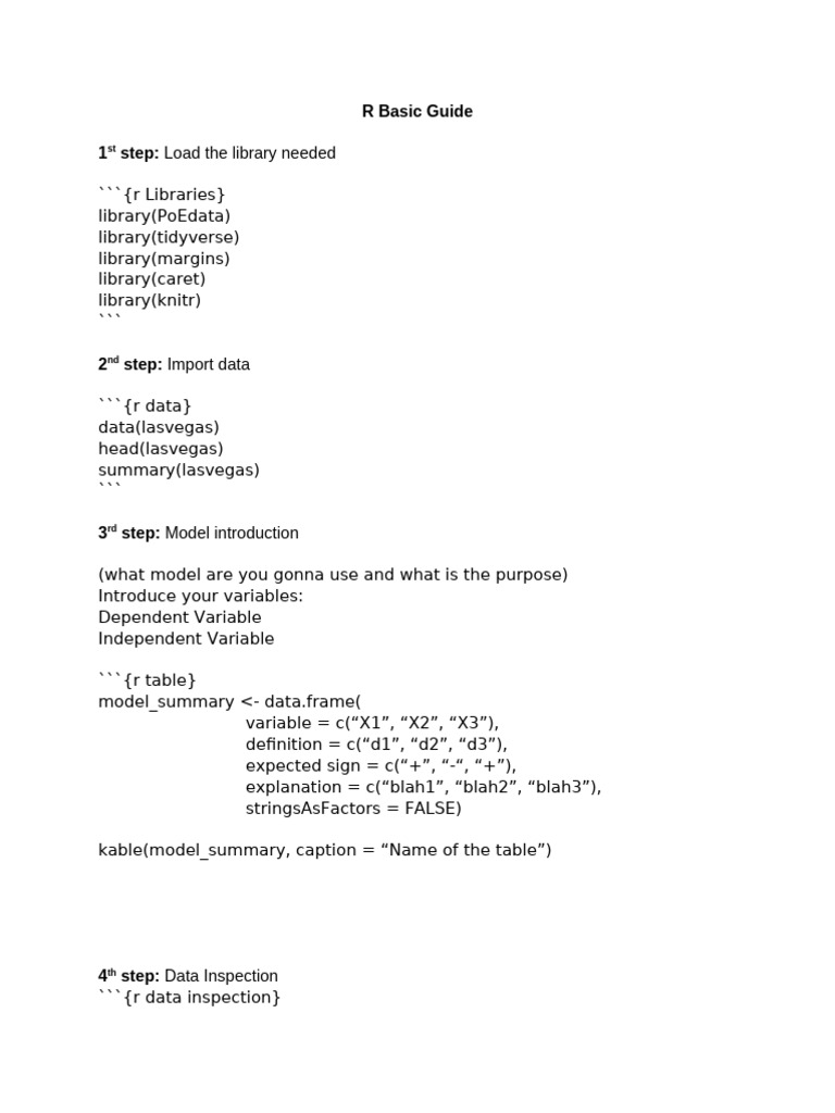 R Basic Guide | PDF | Logistic Regression | Regression Analysis