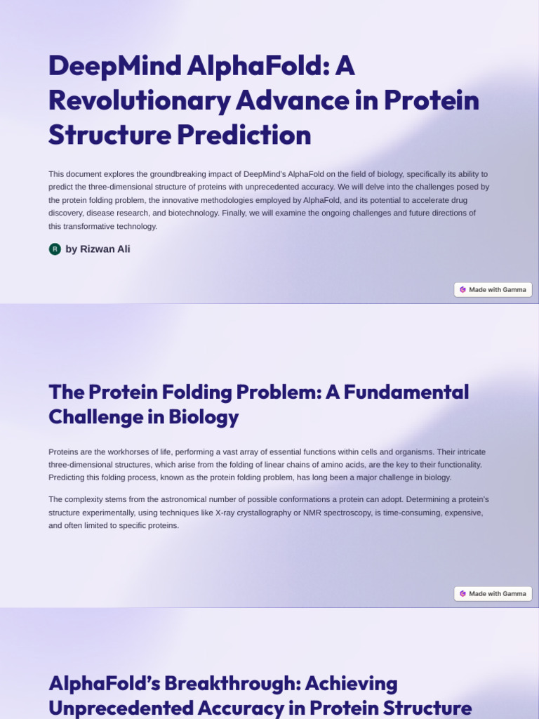 DeepMind AlphaFold A Revolutionary Advance in Protein Structure Prediction | PDF | Proteins ...