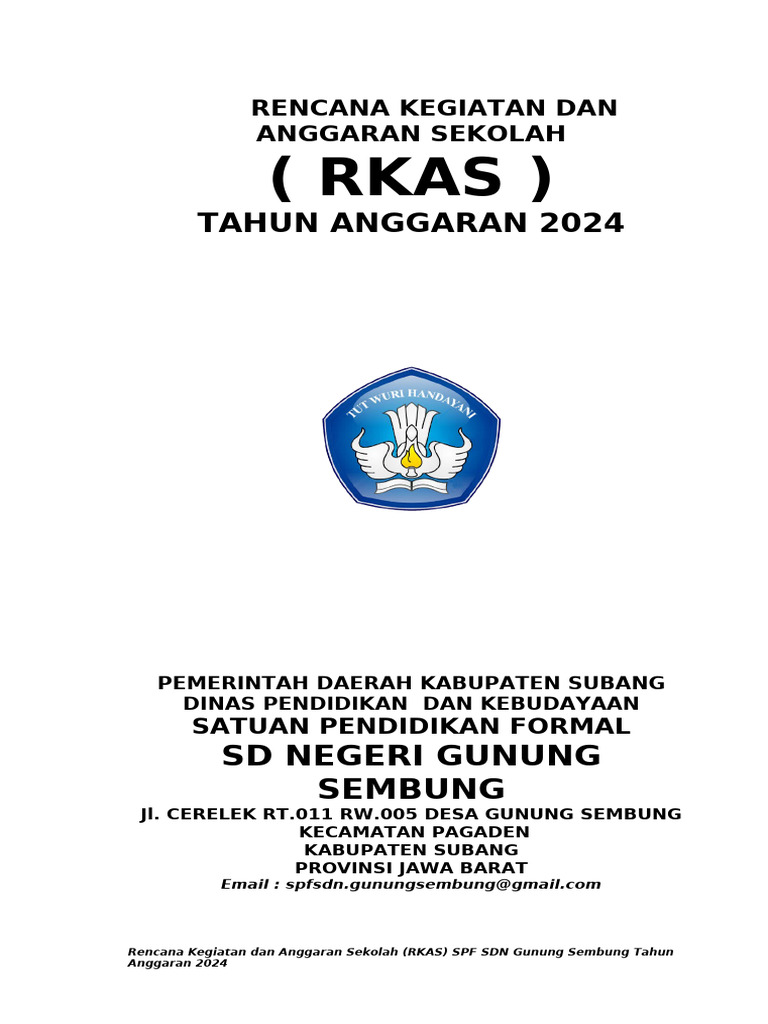 Dokumen RKAS-RJKM Gunung Sembung | PDF