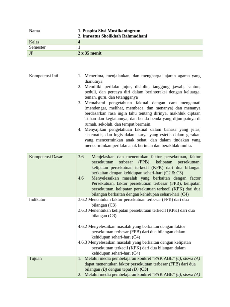 LANGKAH-LANGKAH PEMBELAJARAN MTK 4 | PDF