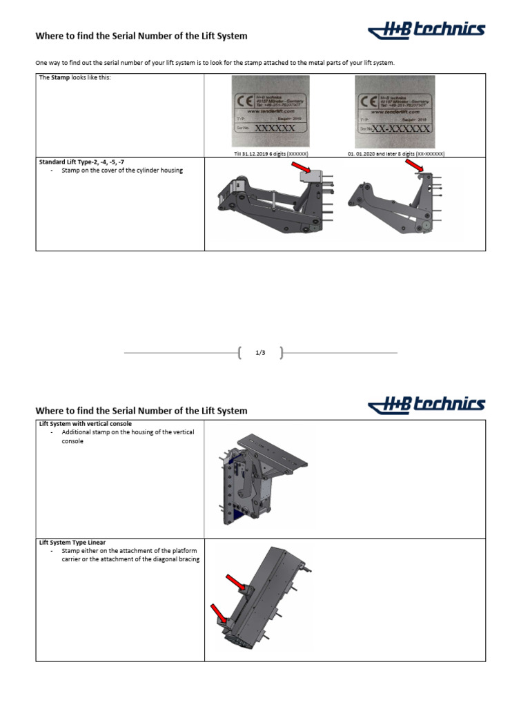 Finding Serial Numbers on Genie Lifts | PDF