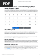 MM2 to AWG Wire Size Conversion Chart | PDF | Wire | Electricity