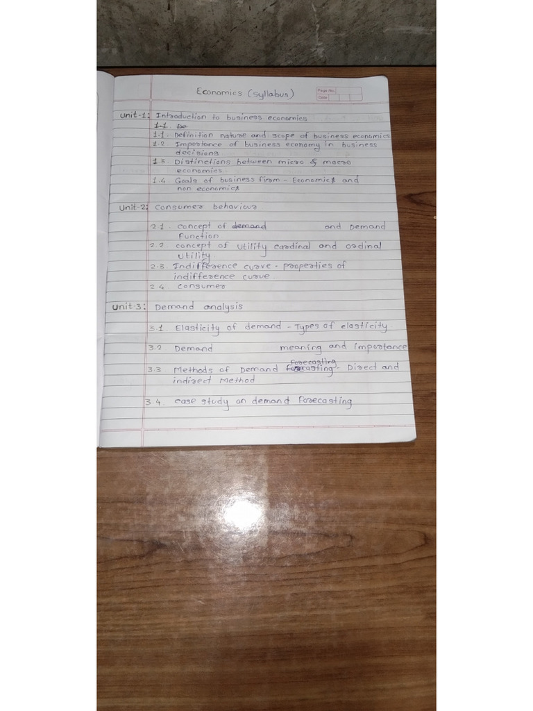 Bussiness Economics Unit 1 | PDF