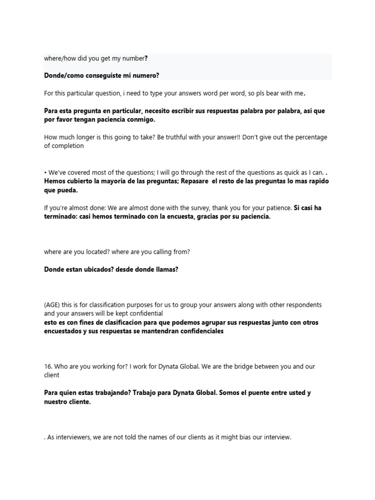 Additional Spanish Rebuttals | PDF