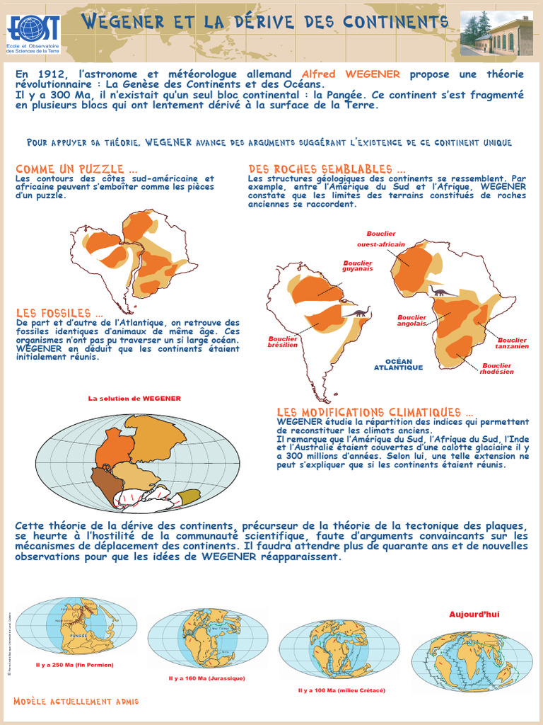 Wegener et la dérive des continents | PDF | Continent | Sciences de la ...
