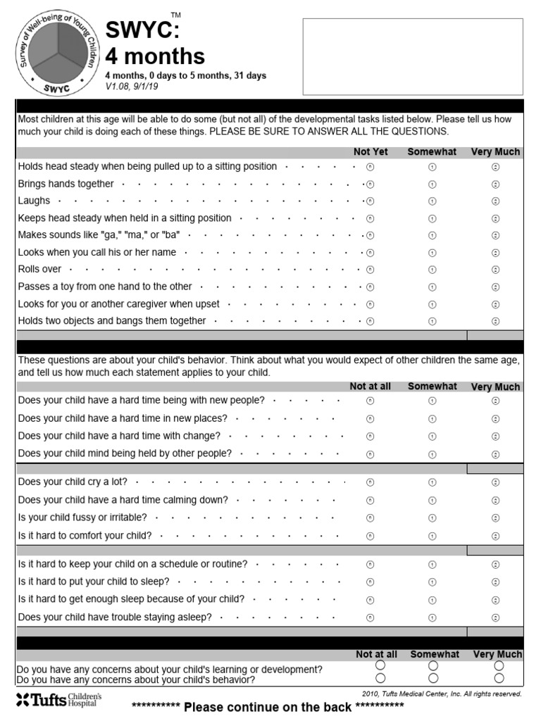 Pediatric Developmental Checklist | PDF | Psychology | Behavioural Sciences