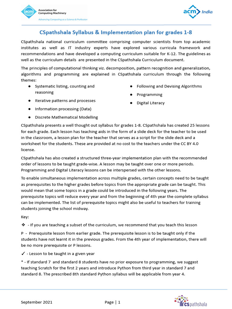 CSpathshala Syllabus | PDF | Algorithms | Curriculum