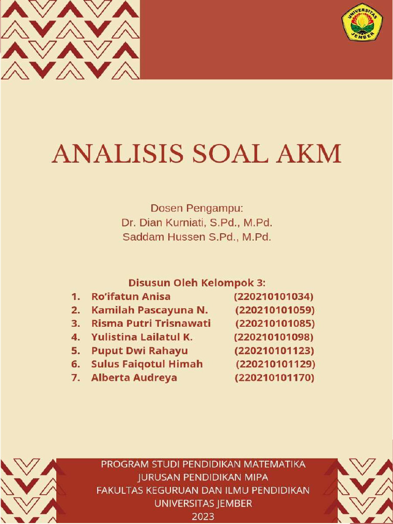 Analisis Soal AKM - Kelompok 3 | PDF
