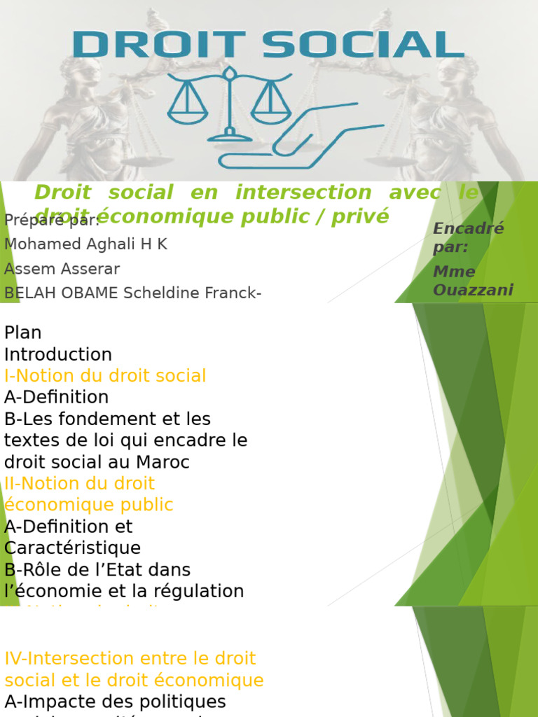 Intersection Droit Social et Économique | PDF | Loi | Règles de concurrence